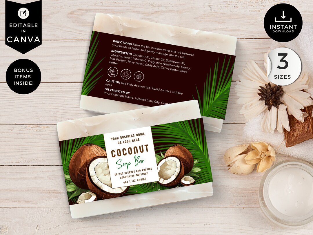 Editable Soap Label, Soap Labels Template, Modern Soap Design, Diy Soap ...