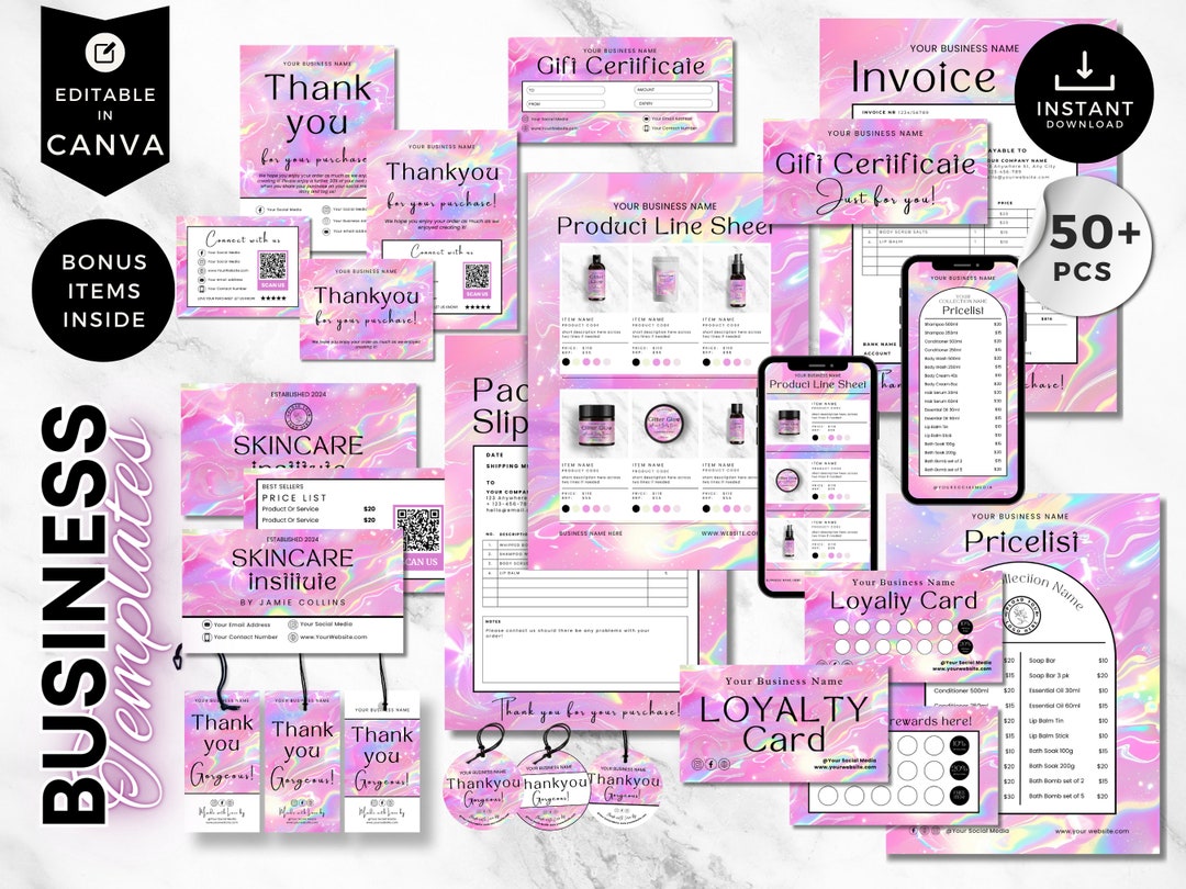 Editable Small Business Templates, Canva Branding Package, DIY Business ...