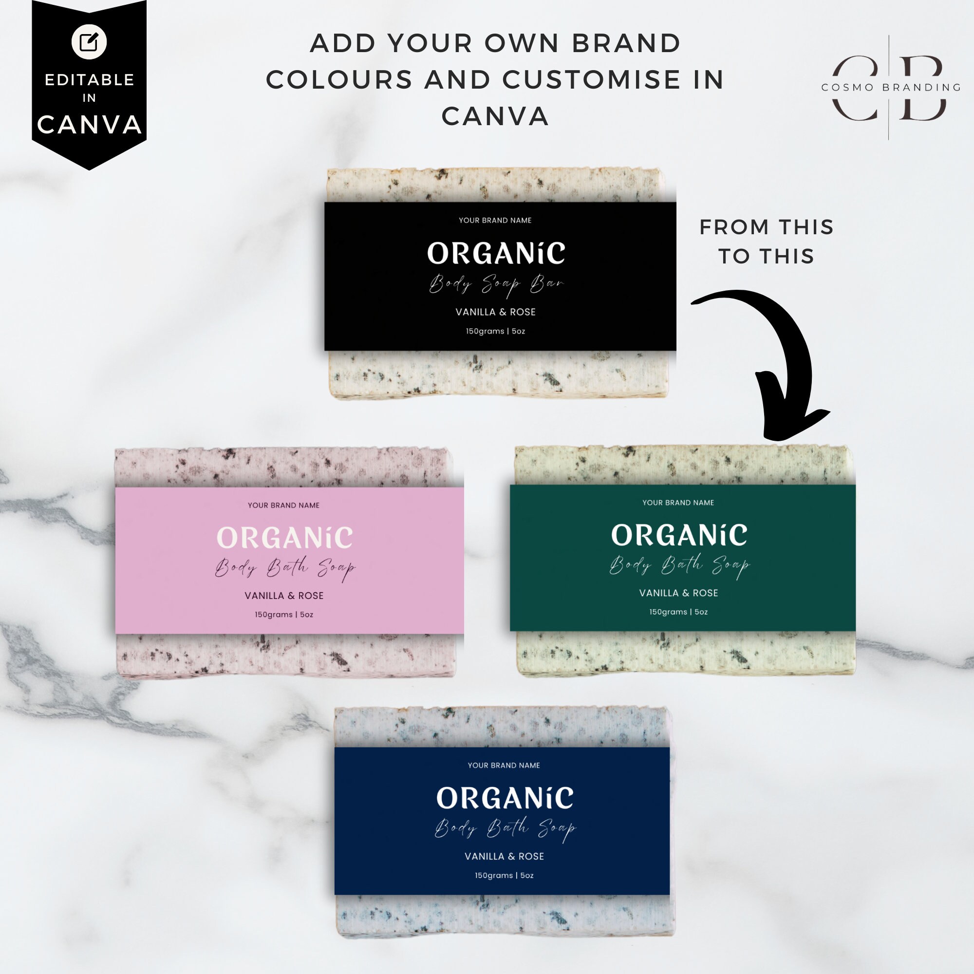 Editable Soap Label Template, Soap Label Design, Modern Minimal Soap ...