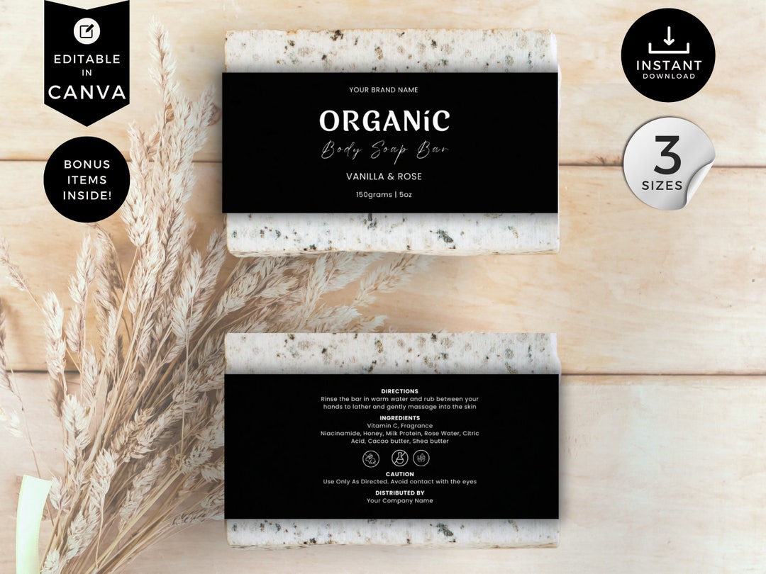 Editable Soap Label Template, Soap Label Design, Modern Minimal Soap ...