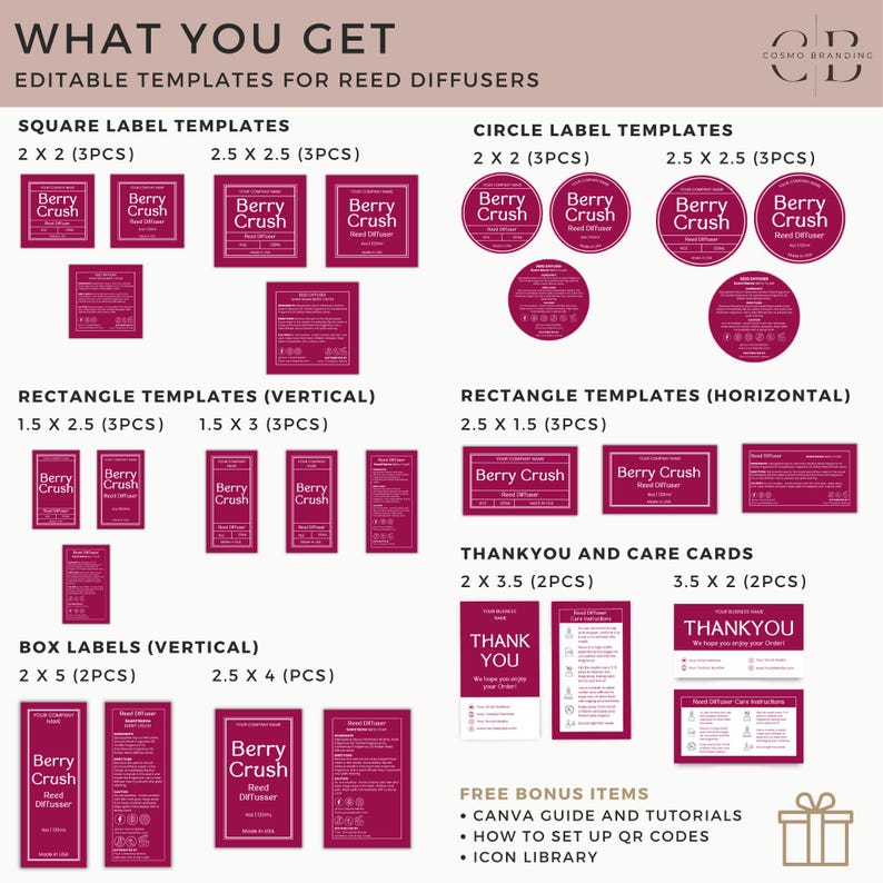 Editable Reed Diffuser Template, DIY Canva Product Labels, Room ...