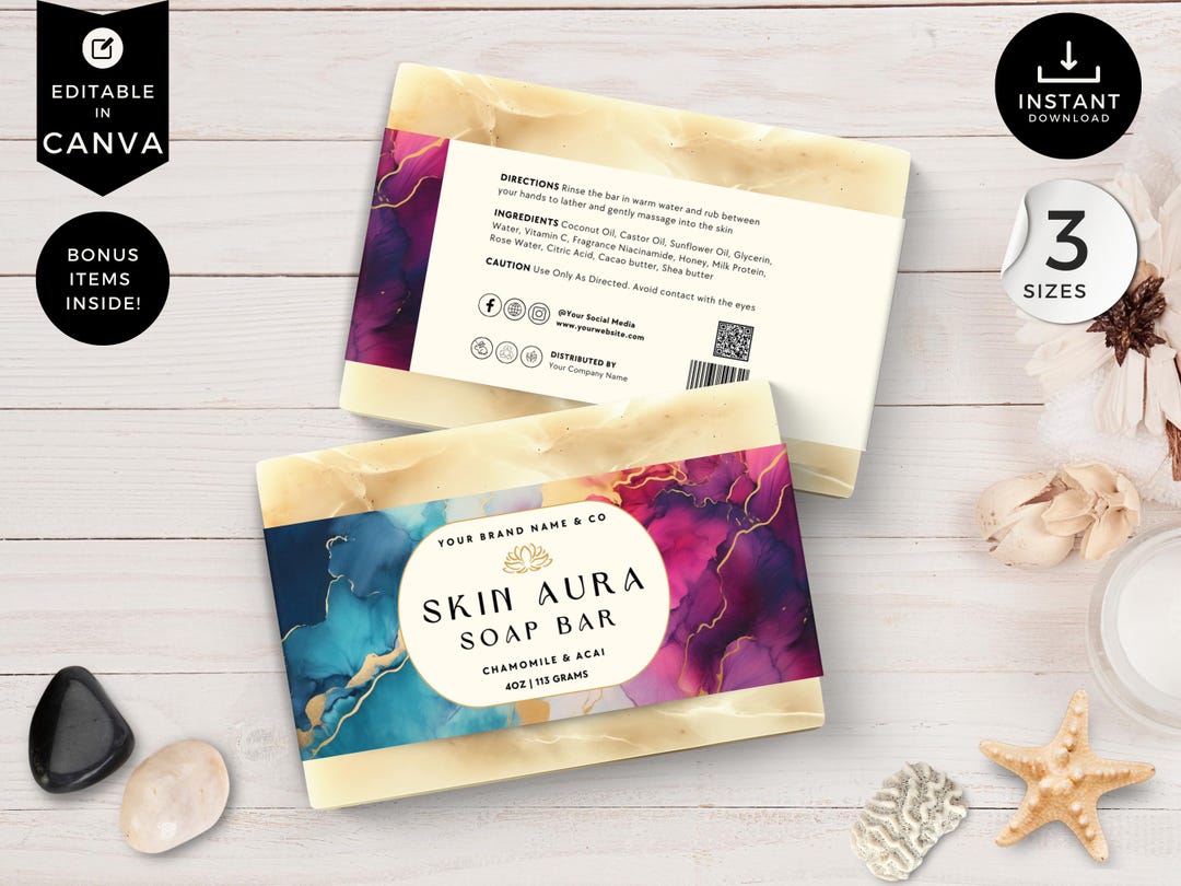 Editable Soap Label, Soap Labels Template, Modern Soap Label, Diy Soap ...
