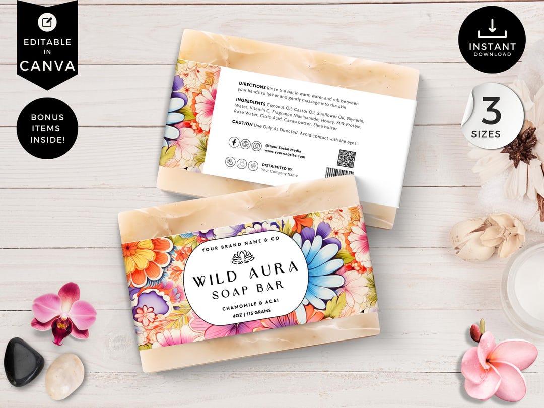 Editable Soap Label, Soap Labels Template, Modern Soap Label, Diy Soap ...