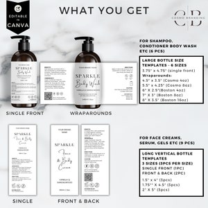Editable Cosmetic Label Templates, Custom Body Product Label, DIY ...