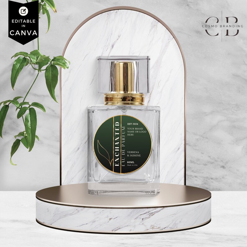 Editable Perfume Bottle Label, Custom Fragrance Canva Design, DIY ...