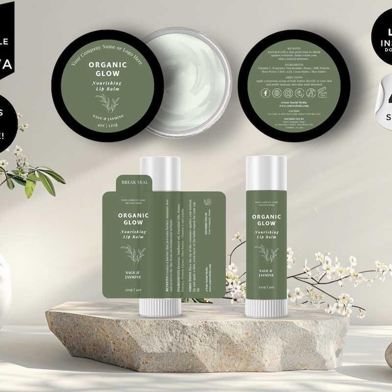 Lip Balm Tin Green - Etsy UK