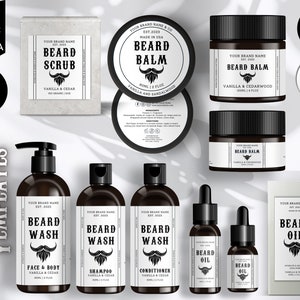 Editable Cosmetic Label Templates, DIY Men Care Labels, Jar Labels ...