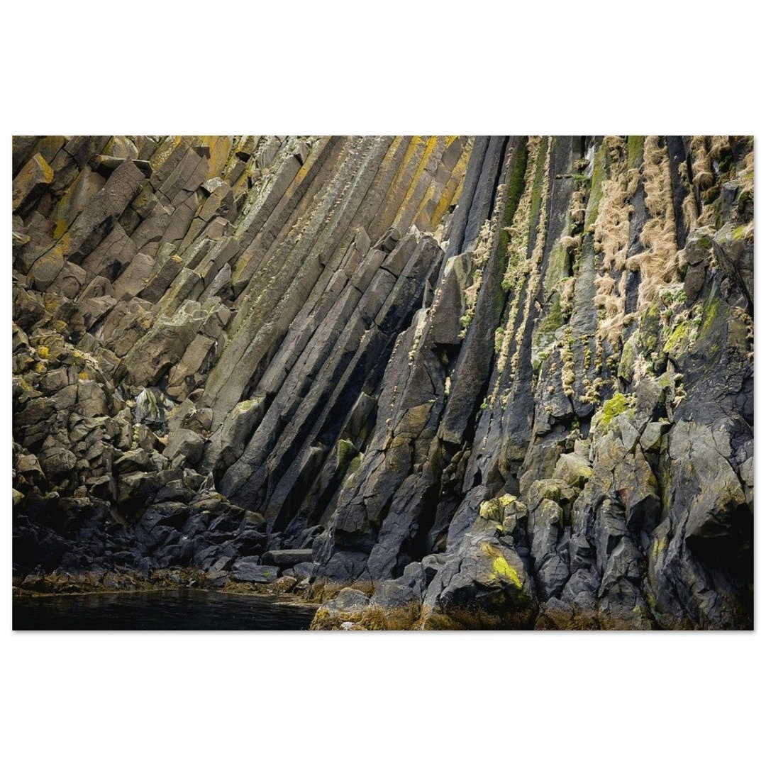 ICELANDIC BASALT COLUMNS Aluminum Print - Arctic, Iceland, Tundra ...