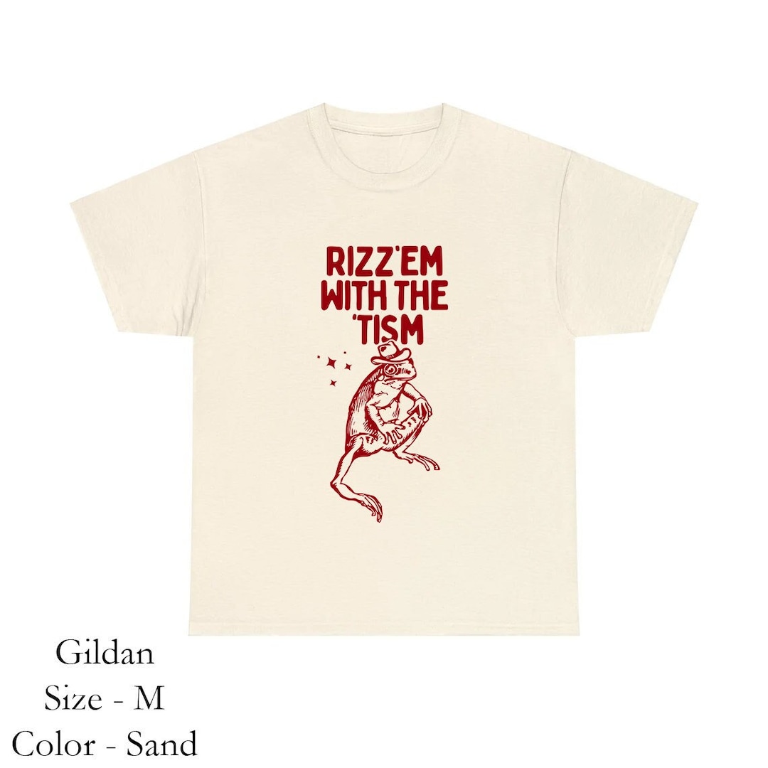 Rizz Em With the Tism Shirt, Frog Raccoon Graphic Shirt, Autism ...