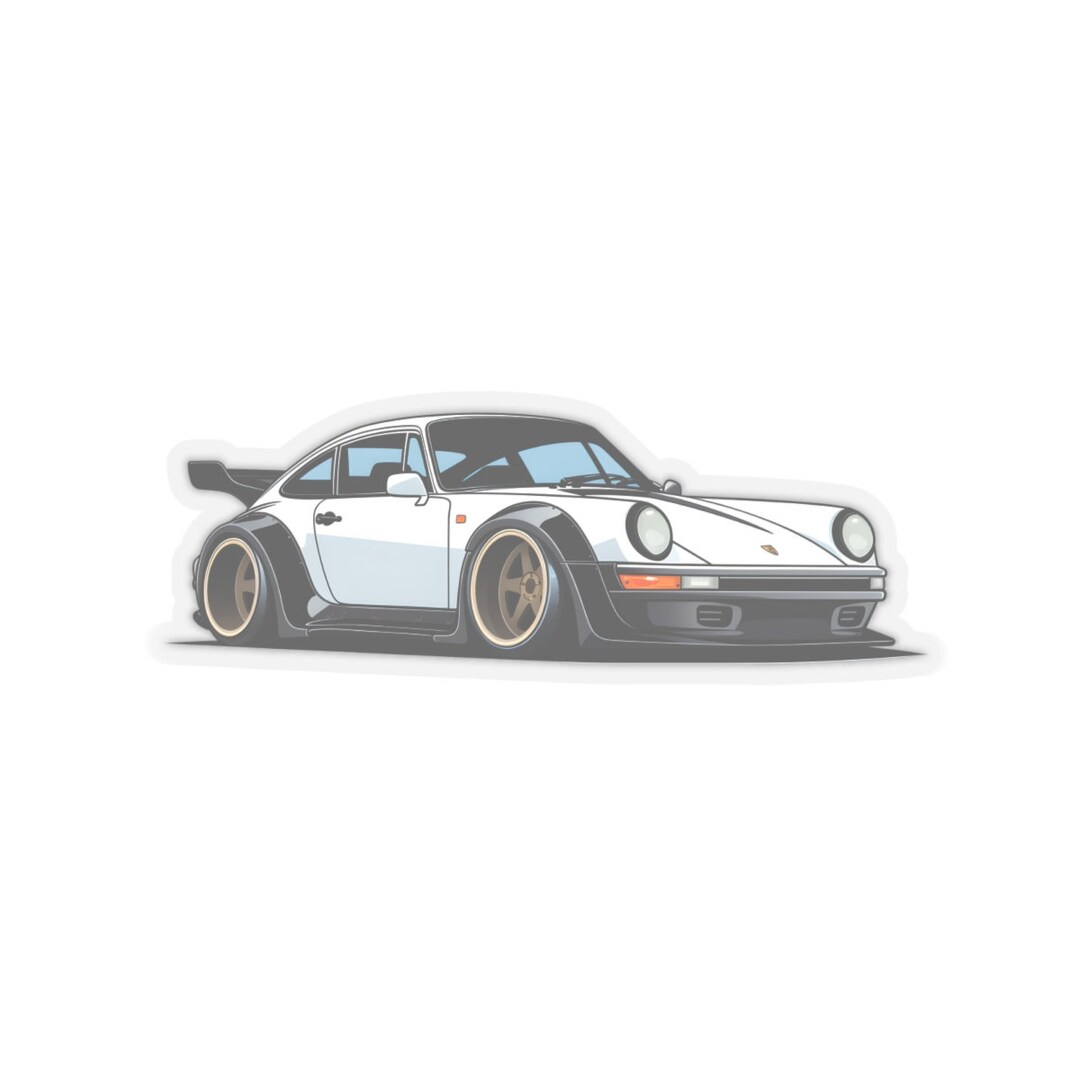 Porsche 911 964 1980s Illustration Art Kiss-cut Stickers - Etsy