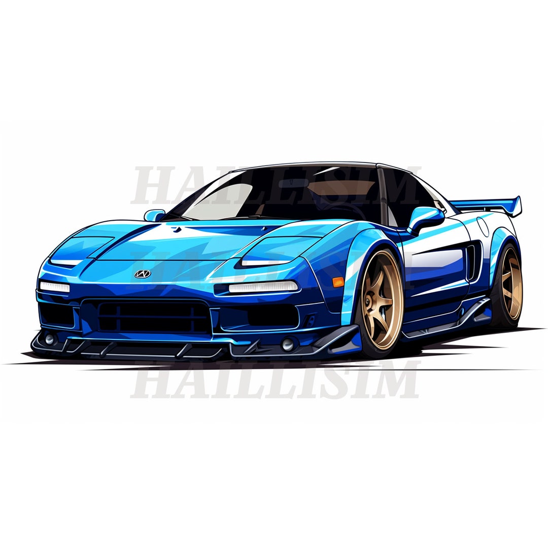Honda NSX Digital Illustration Art PNG Transparent (Instant Download ...