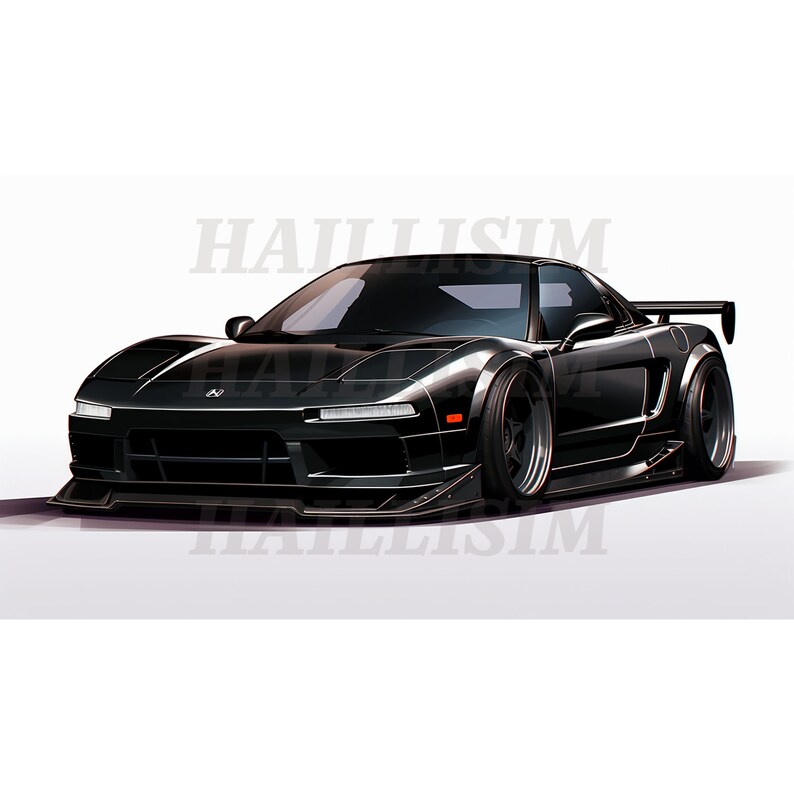 Honda NSX Digital Illustration Art PNG Transparent Background 4K ...