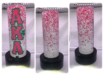 AKA Rhinestone Tumbler Bling Tumbler Alpha Kappa Alpha - Etsy