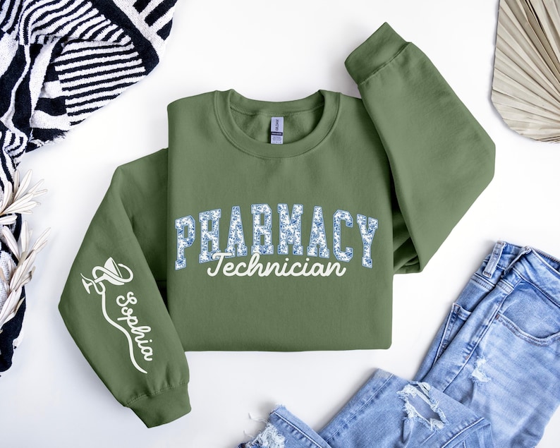 Personalized Pharmacy Technician Sweatshirt, Gift for Pharmacy Student ...