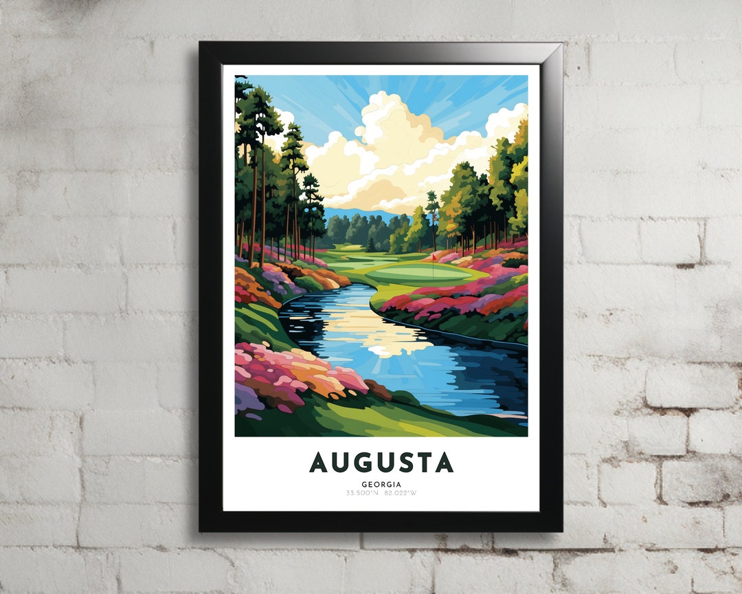 Augusta Travel Poster of Georgia Art Nouveau Gift for Lover of Augusta ...