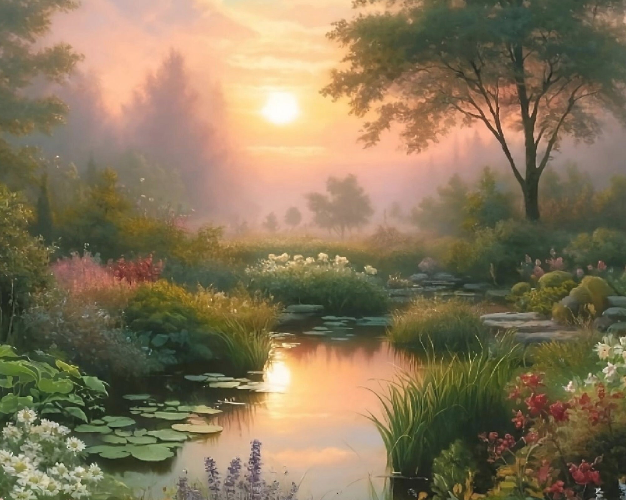 Georgia Frame TV Art of Pond Art for Travel Lovers of Nature Georgia ...