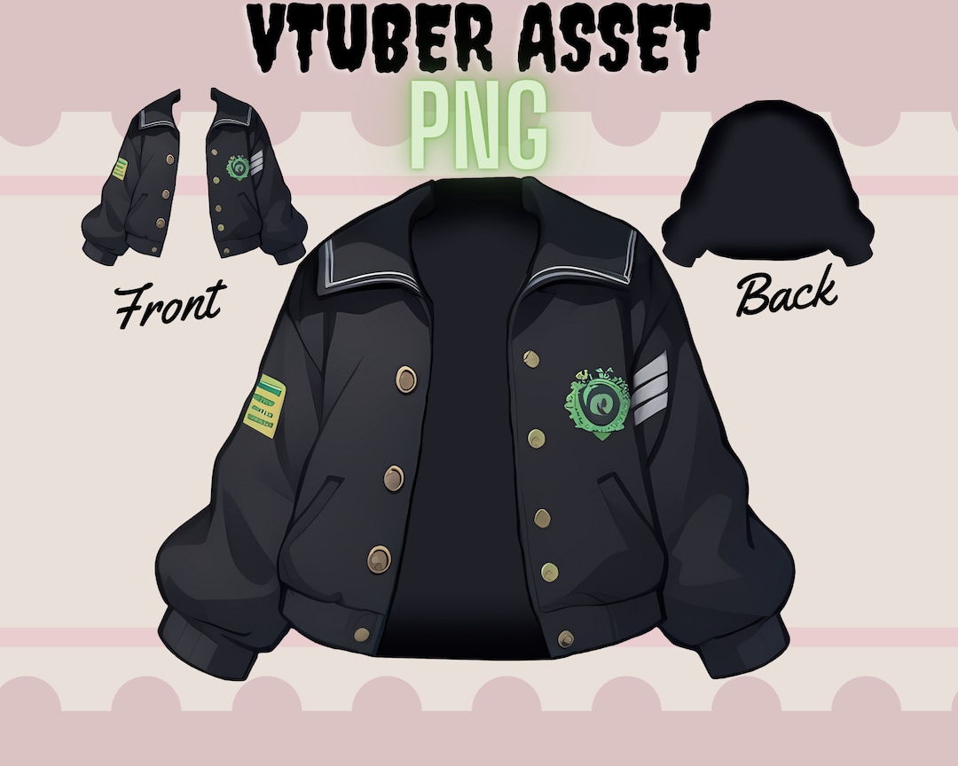Vtuber Outfit Asset: Sailor Jacket PNG (transparent Background). - Etsy