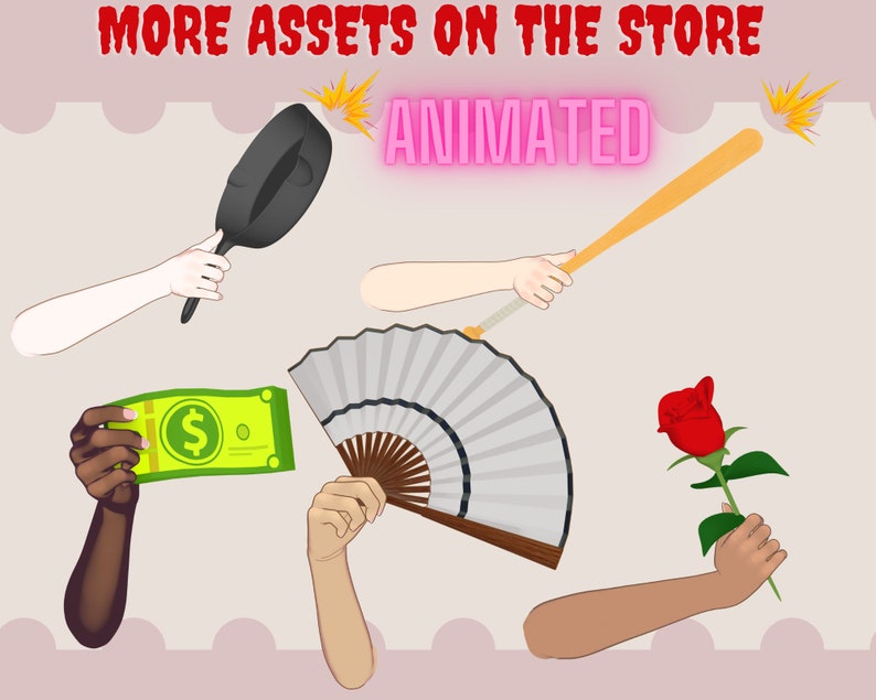 Rigged Vtuber Asset Hand Holding Handbag| Vtuber Asset| LIVE2D ITEM ...