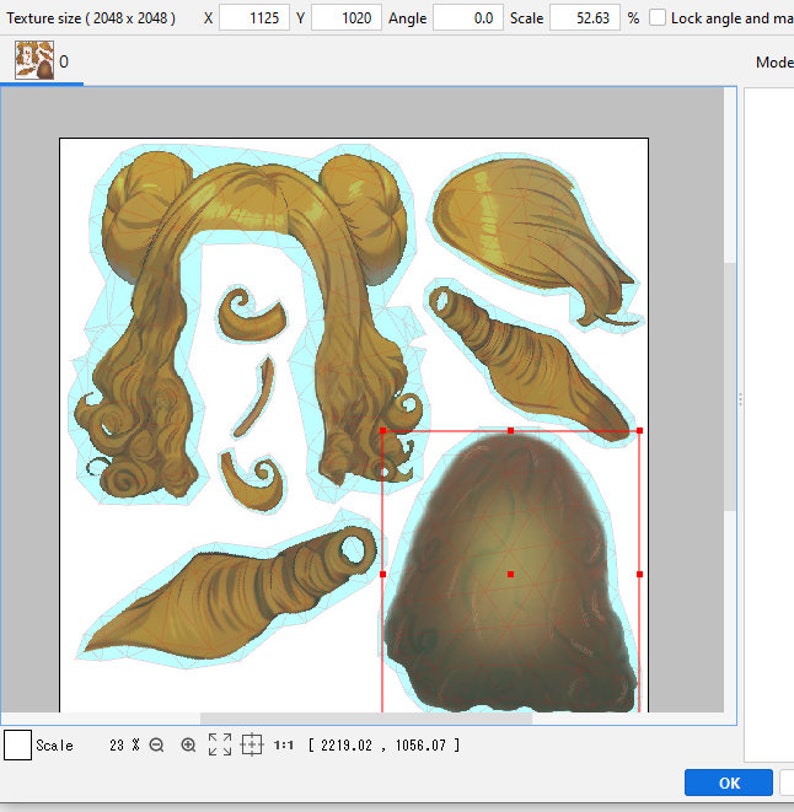 Vtuber Rigged Asset Vtuber Hair Orange Buns Live2d Asset Transparent ...