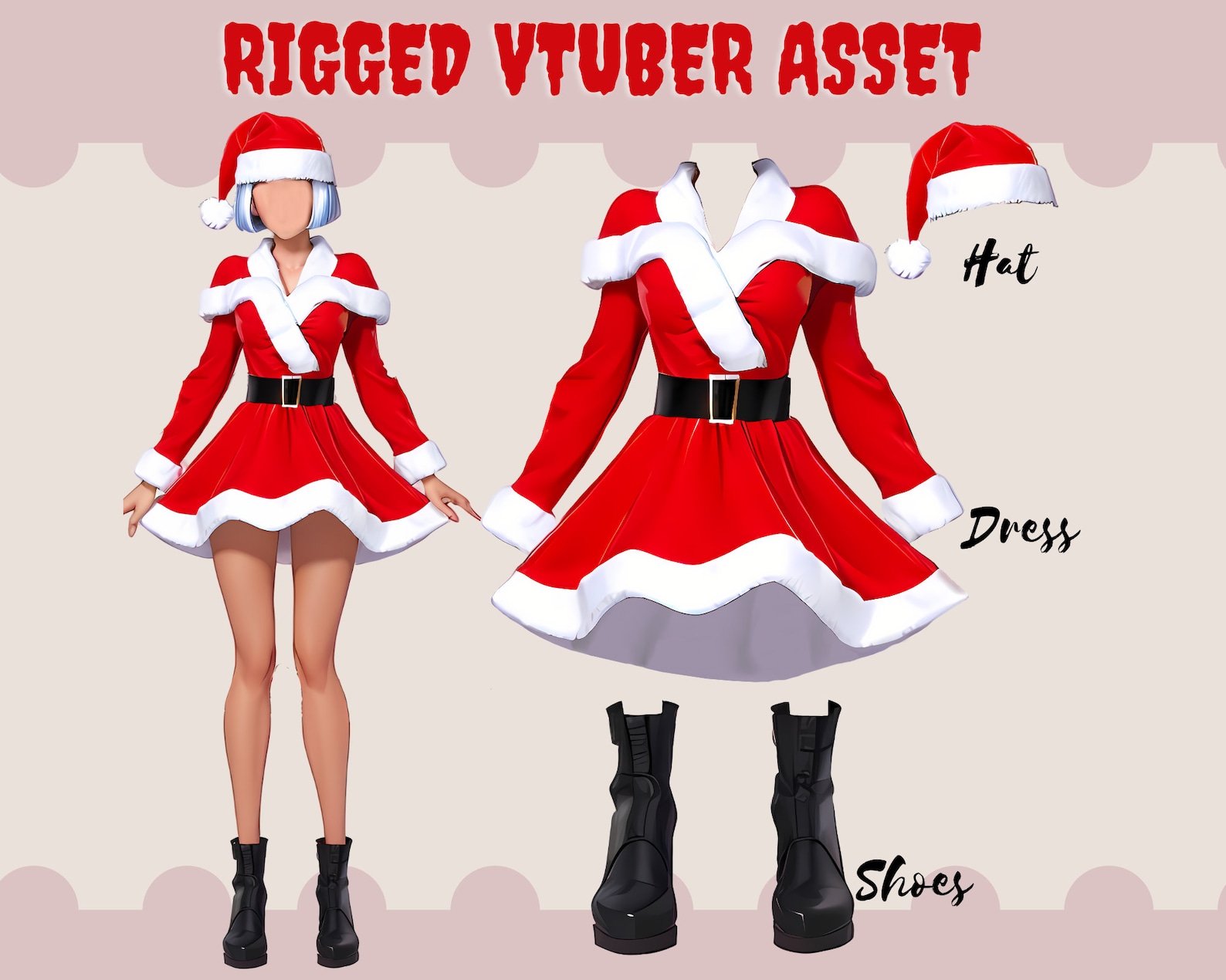 Vtuber Asset - Rigged Vtuber Outfit| Clothing Asset| Vtuber Clothing ...