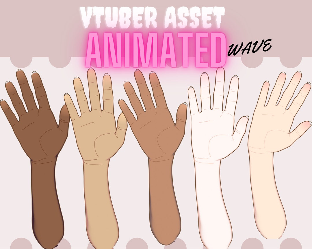 Animated Vtuber Asset Hands - Wave| Vtuber Hand Asset | Vtuber Asset Hands| Twitch Asset|twitch ...