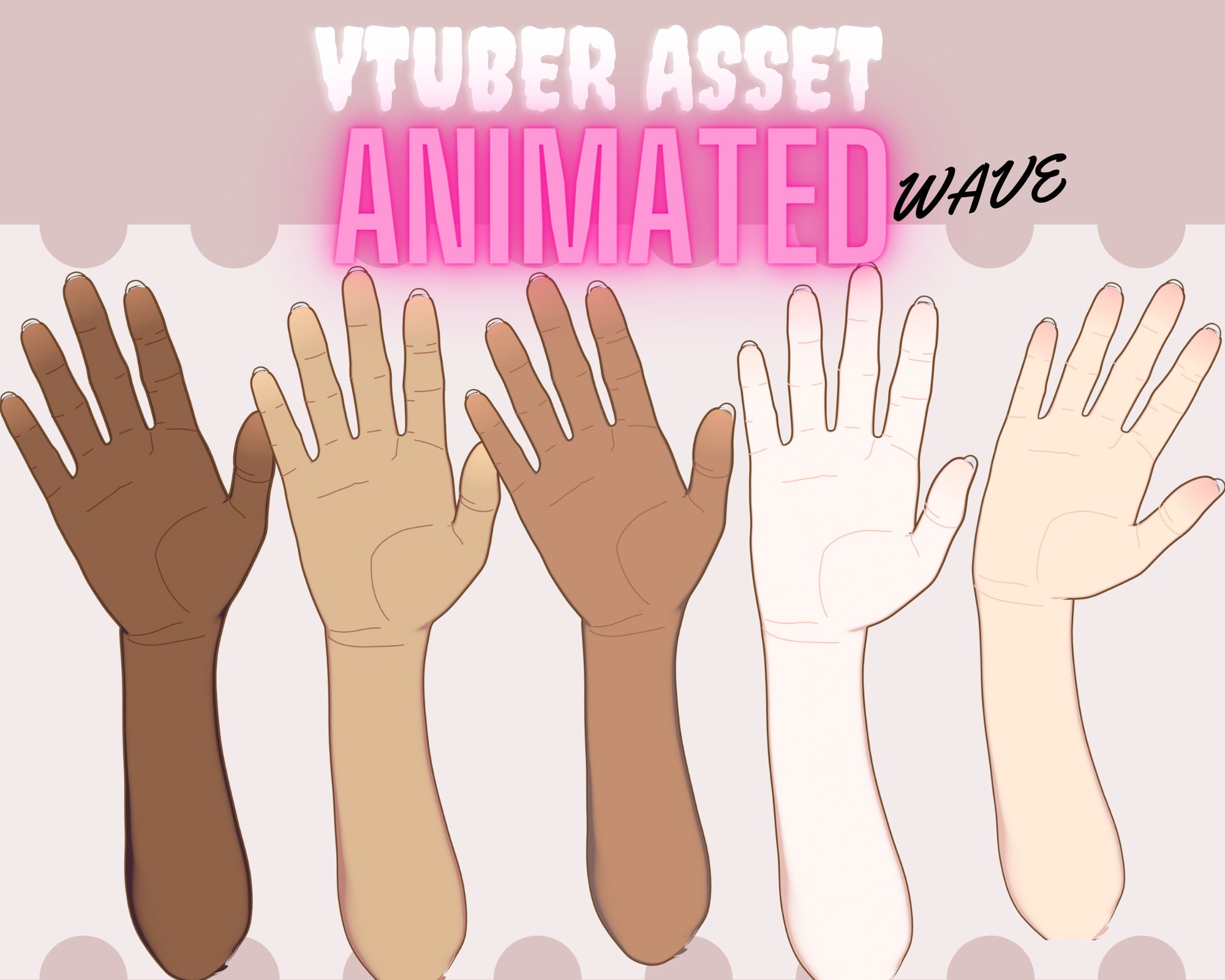 Animated Vtuber Asset Hands - Wave| Vtuber Hand Asset | Vtuber Asset Hands| Twitch Asset|twitch ...