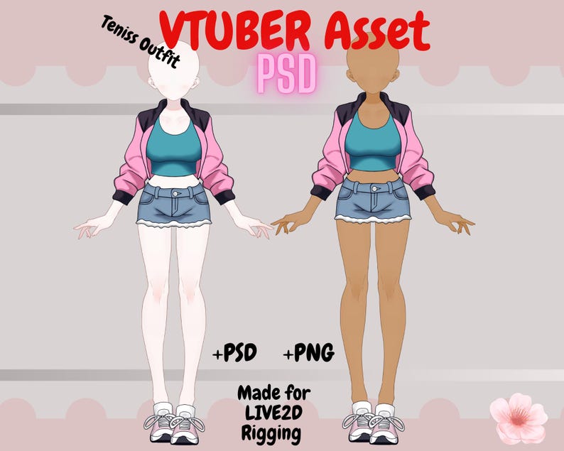 Vtuber Asset PSD Vtuber Outfit Clothing Asset Vtuber Clothing ...