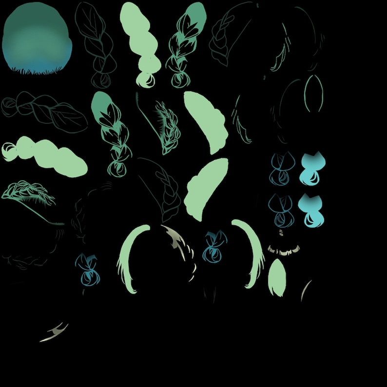 Rigged Vtuber Braids: Live2d Hair Asset (PSD, Moc3, Cmo3 Files) . - Etsy