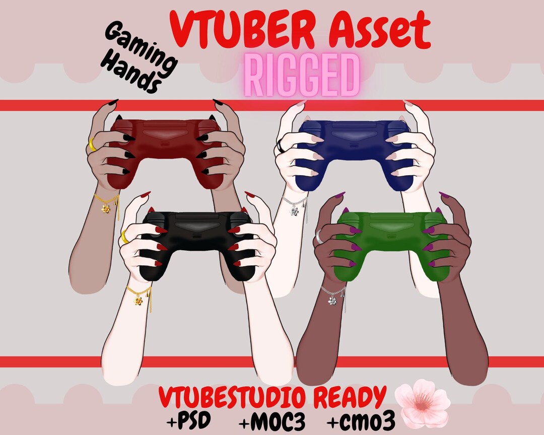 Animated- Vtuber Hands Asset | Gaming Controller | Controller | Twitch ...