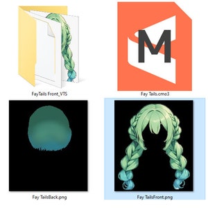 Rigged Vtuber Braids: Live2d Hair Asset (PSD, Moc3, Cmo3 Files) . - Etsy