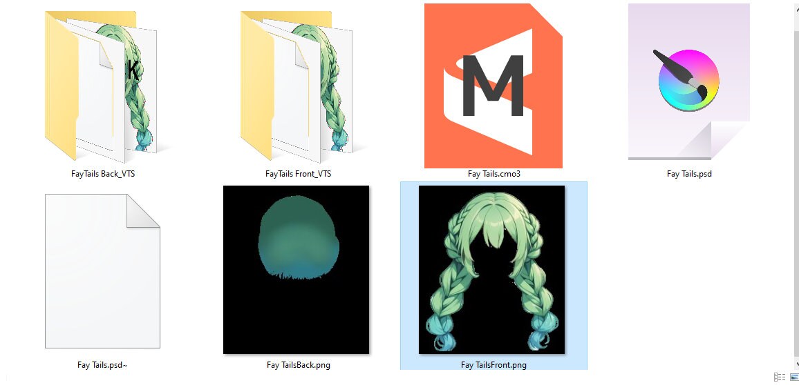 Rigged Vtuber Braids: Live2d Hair Asset (PSD, Moc3, Cmo3 Files) . - Etsy