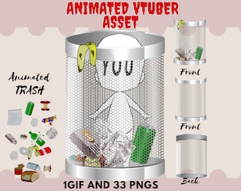 Vtuber PNG Tuber Asset GARBAGE BIN Veadotube Discord Twitch Channel ...