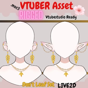Rigged Leaf Earrings: Magical Vtuber Accessory Asset. - Etsy