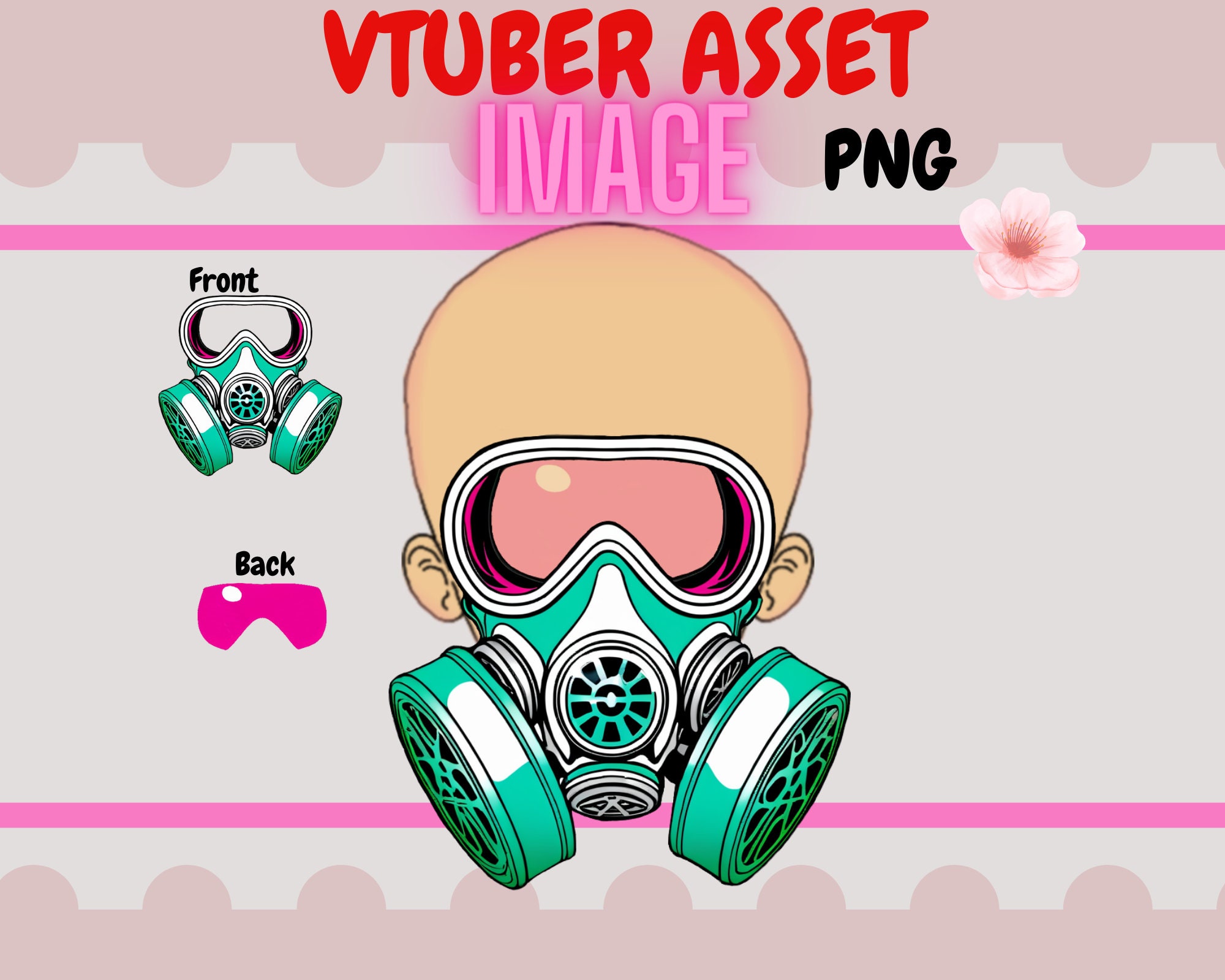 Vtuber Asset - Gas Mask - Digital PNG Asset for Vtubers - Pngtuber ...