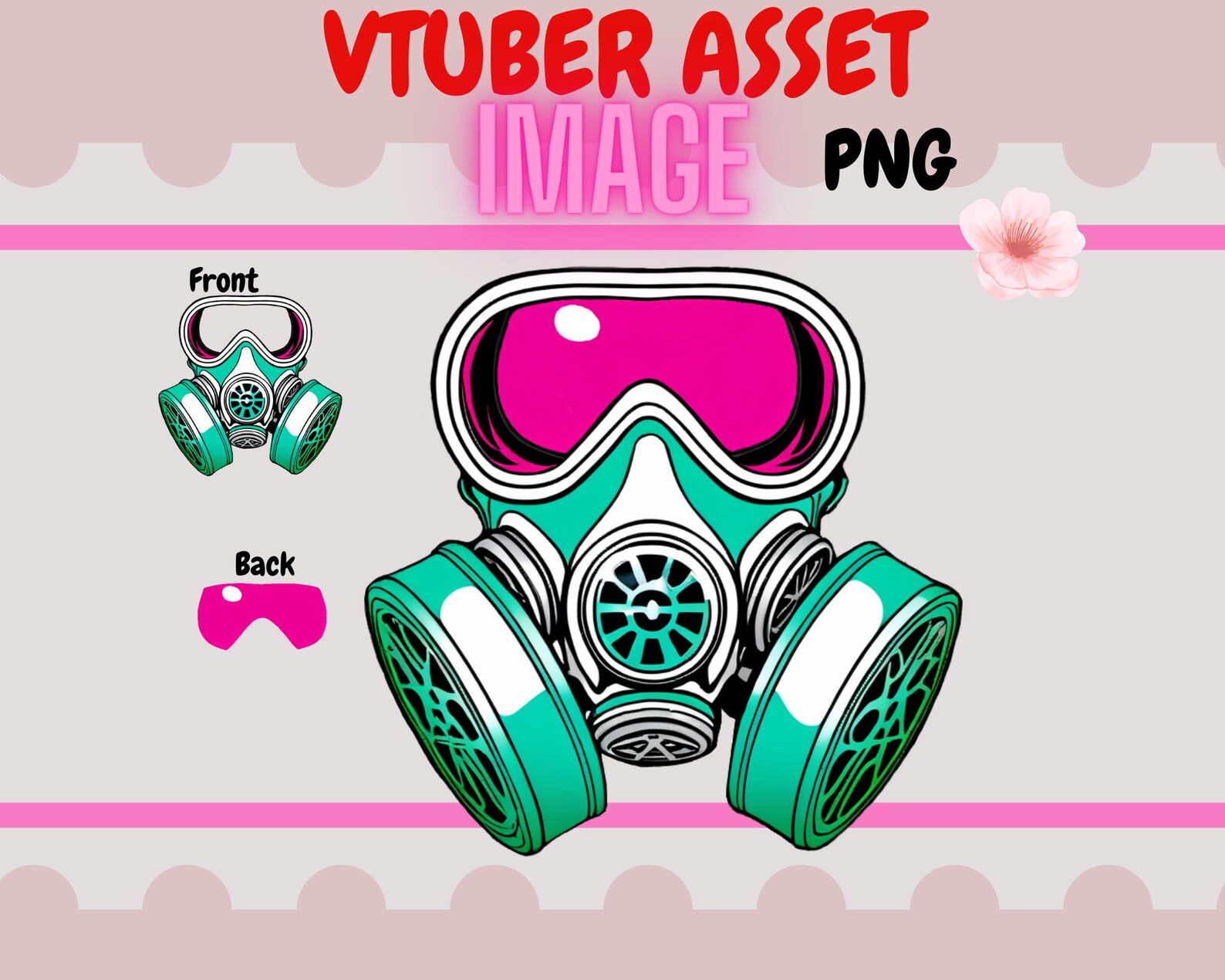 Vtuber Asset Gas Mask Digital PNG Asset for Vtubers Pngtuber Asset, PNG ...