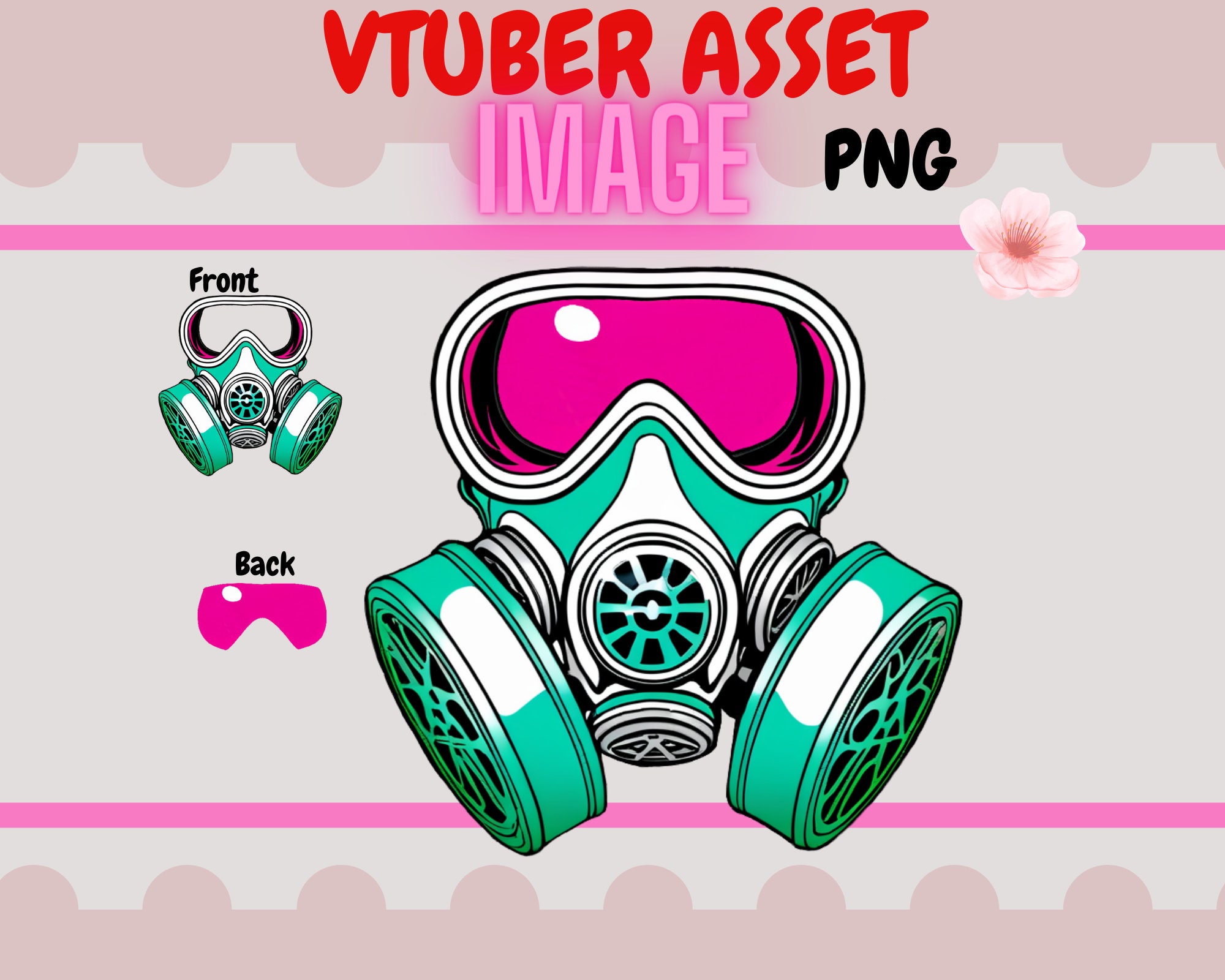 Vtuber Asset - Gas Mask - Digital PNG Asset for Vtubers - Pngtuber ...