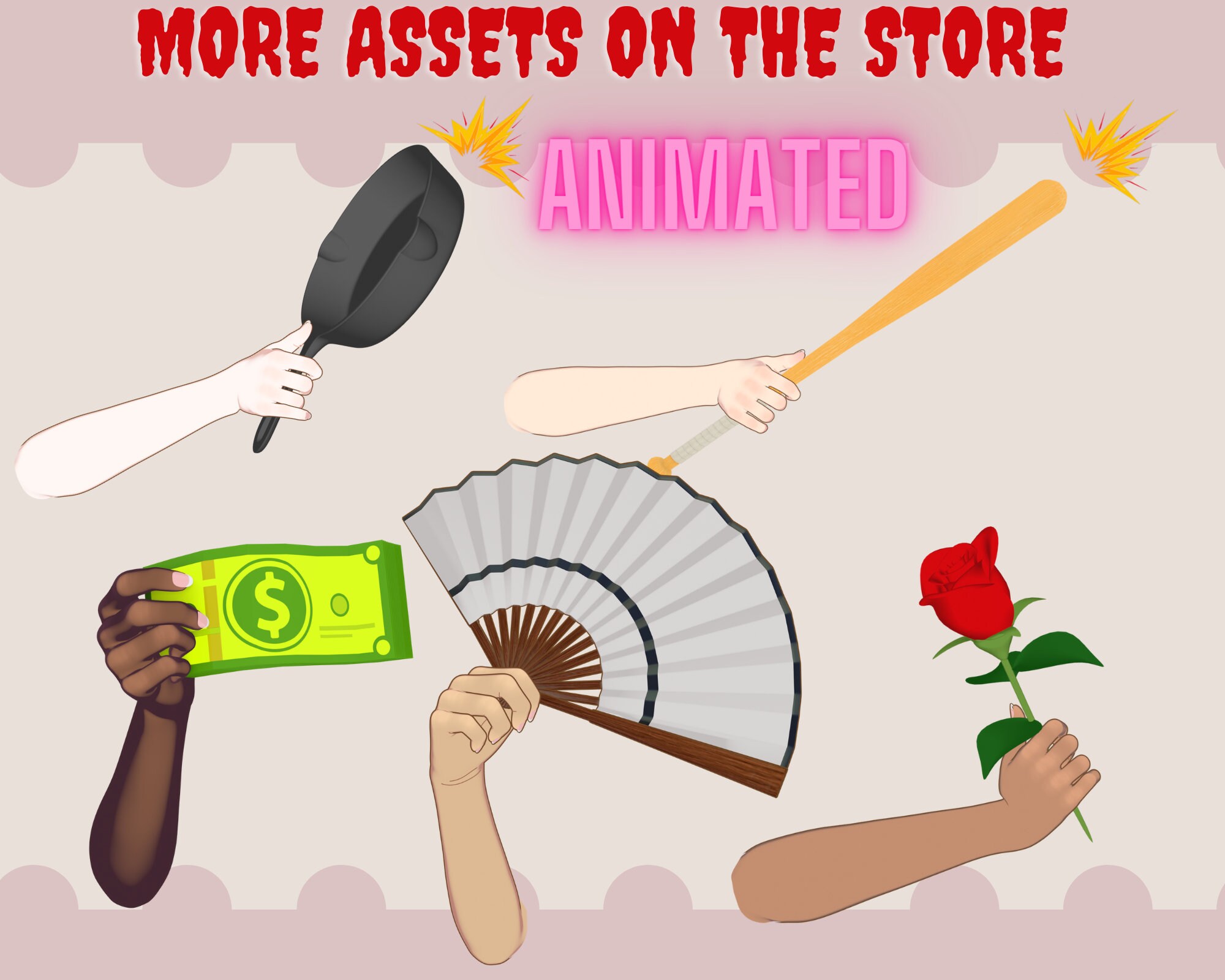 Animated Waving Hands Vtuber Asset (PNG/GIF). - Etsy
