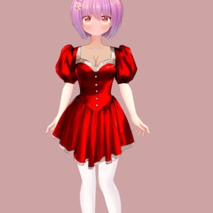 Vtuber Asset - Rigged Vtuber Outfit| Live2d Rig| Clothing Asset| Kawaii ...