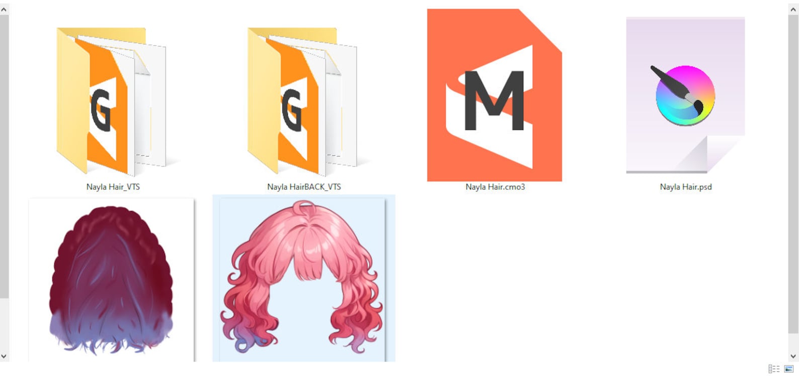 Rigged Vtuber Hair Asset: Live2d, Moc3 Files (PSD, PNG Included). - Etsy