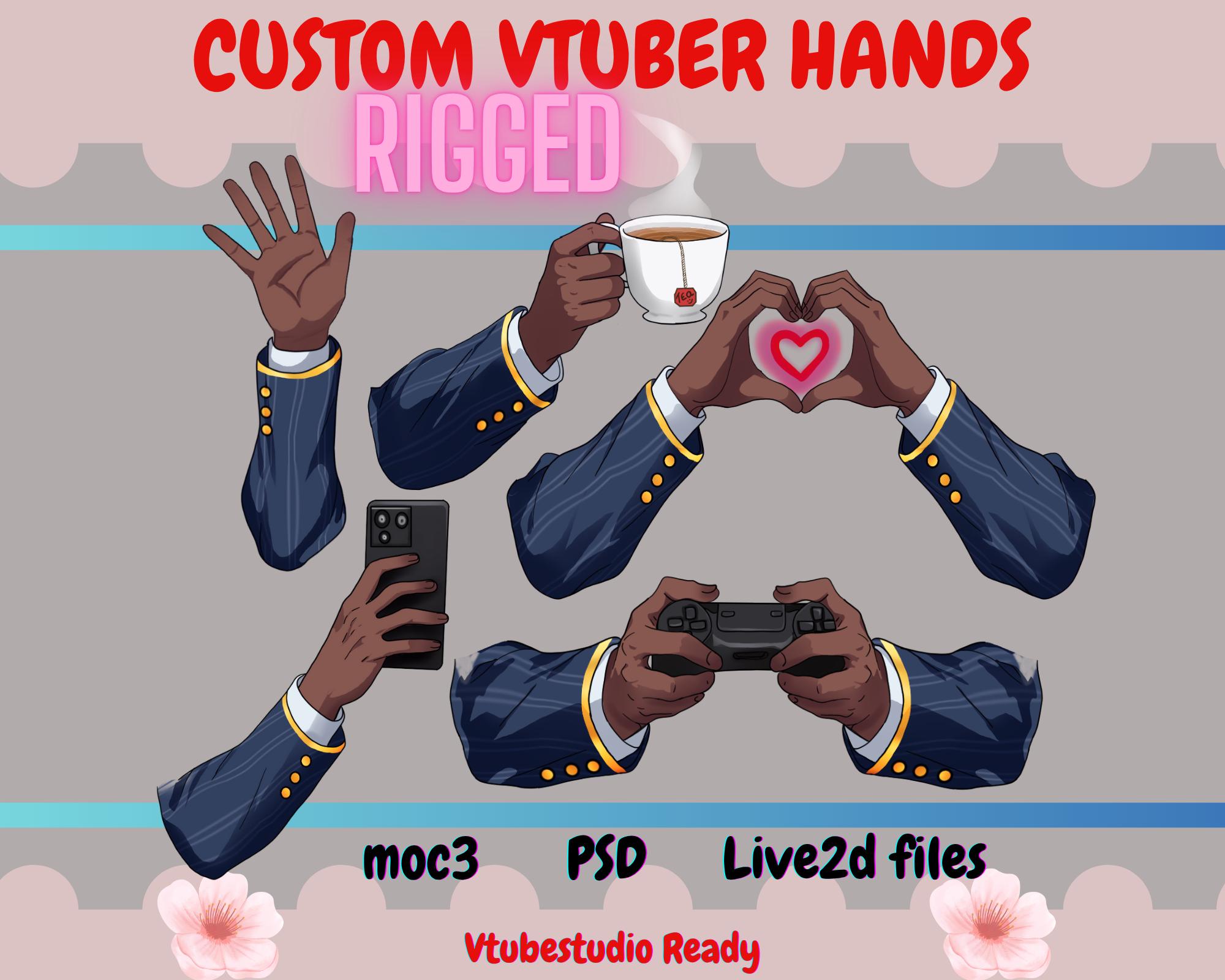 Custom Rigged Vtuber Hand Asset: Toggles for Vtube Studio. - Etsy