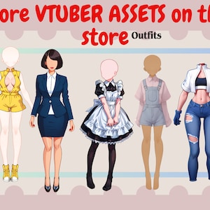 Vtuber Outfit Asset Adopt: Jacket, Skirt, Shoes - PSD & PNG - Etsy
