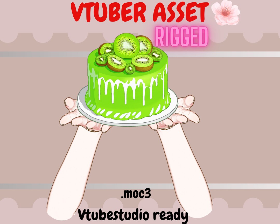 Rigged Vtuber Hands Holding Cake| Vtuber Hand Asset | Kawaii Twitch ...