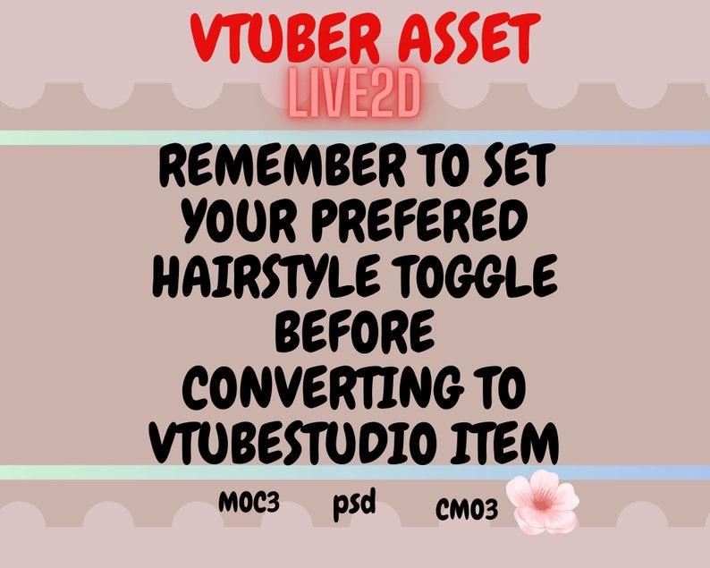 Rigged Vtuber Hair Asset: Live2d Wig - PSD, Moc3, Cmo3 Files. - Etsy