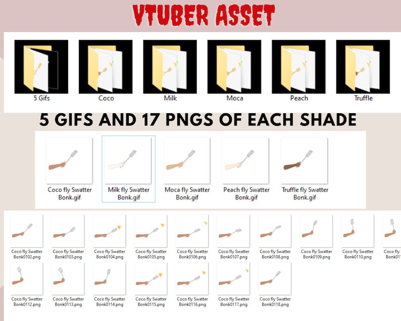 Animated Vtuber Asset Hands Holding Fly Swatter Bonk Gif-twitch Redeem ...