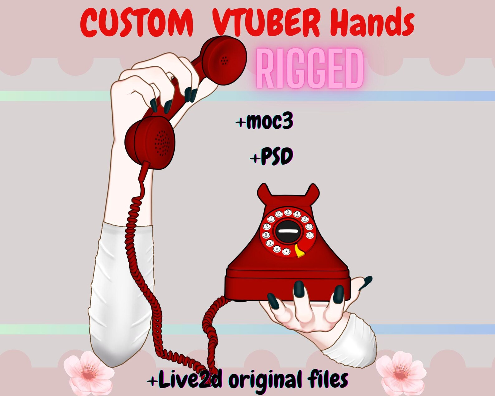 Custom Rigged Vtuber Hand Asset: Toggles for Vtube Studio. - Etsy