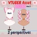 Rigged Vtuber Hair Bow Extensions: 12 Colors (live2d Asset, PNG File ...
