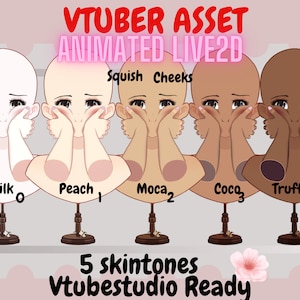 Animated Vtuber Hand Asset: Squish Cheeks - Live2d Twitch Accessory. - Etsy
