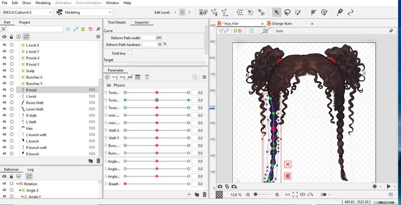 Rigged Vtuber Hair Asset: Live2d, PSD, Moc3 Files. - Etsy UK