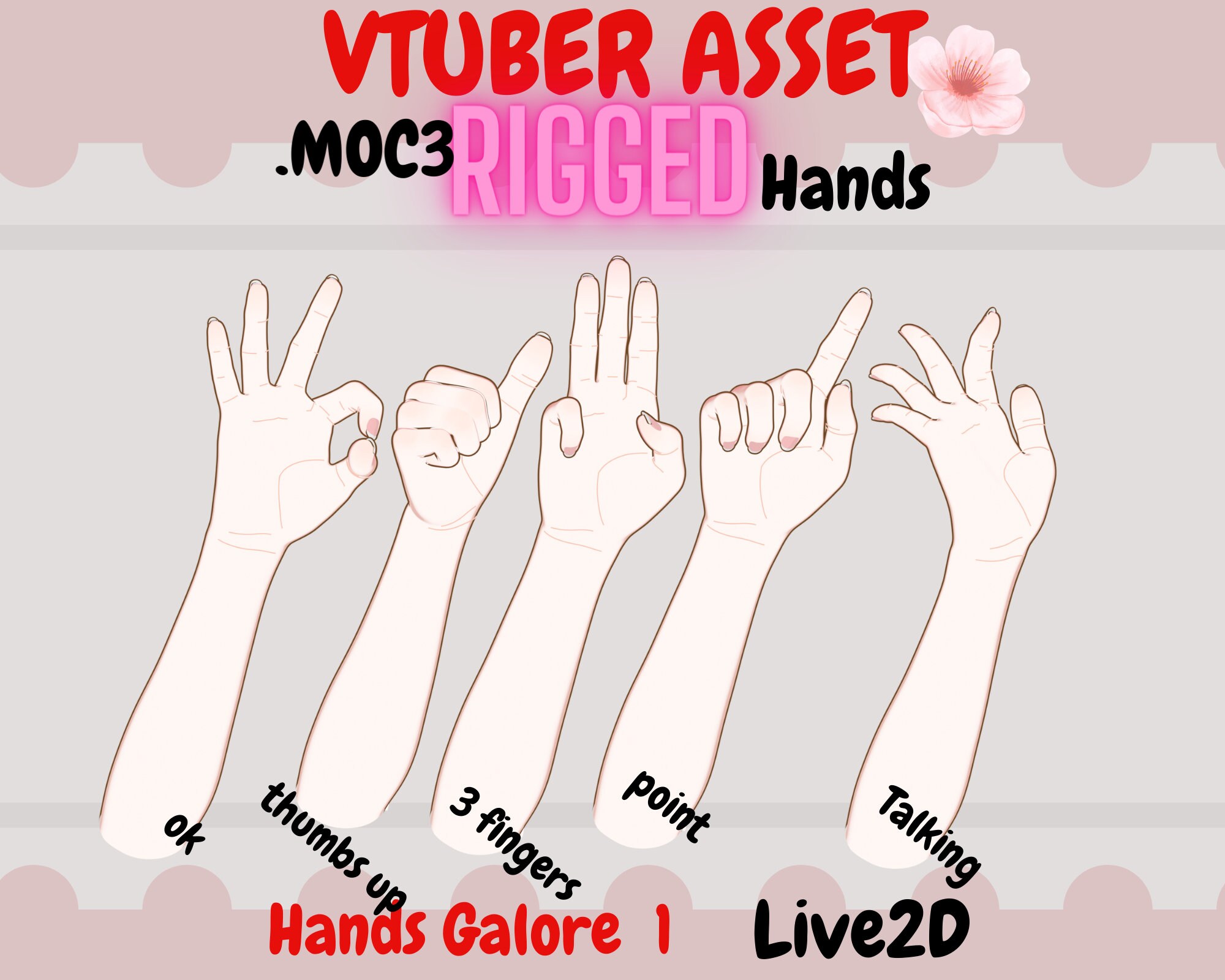 Rigged Vtuber Hands Asset: Animated Twitch Accessory (VTS). - Etsy