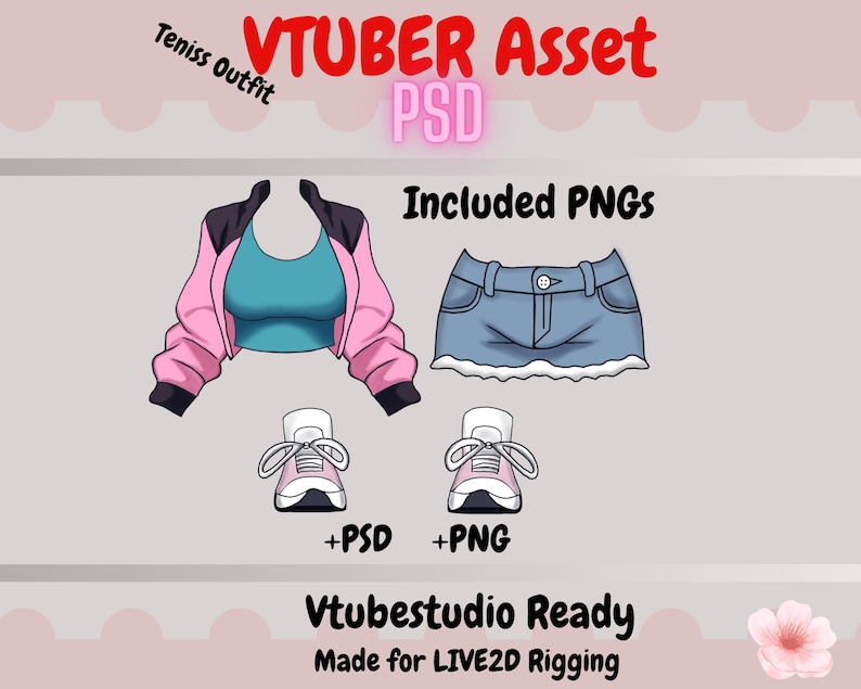 Vtuber Asset PSD Vtuber Outfit Clothing Asset Vtuber Clothing ...